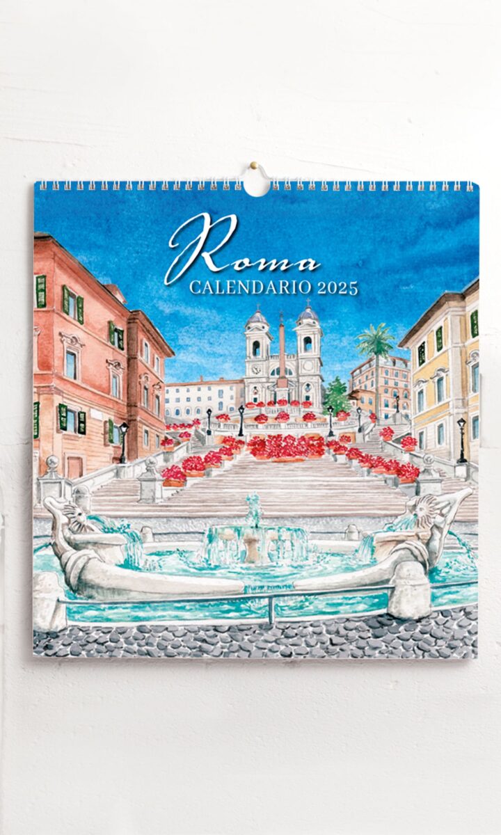 Calendario grande Roma acquerello - Piazza di Spagna 9791280949011 ...